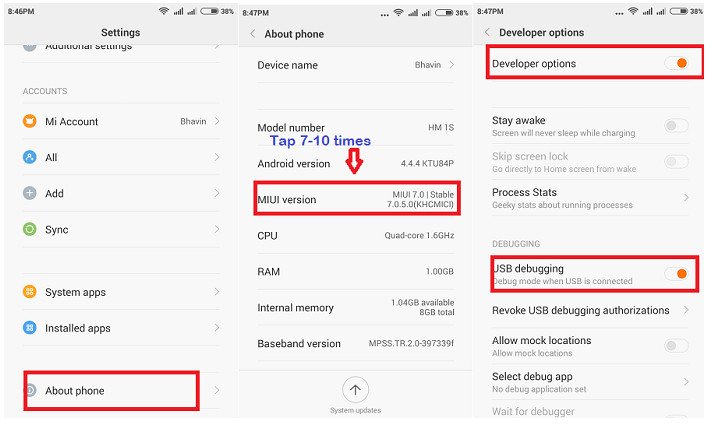 How To Enable Developer Options And Usb Debugging On Xiaomi Redmi Phone 8788