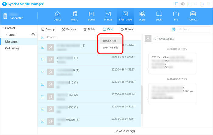 Print Out IPhone Text Messages For Court Case